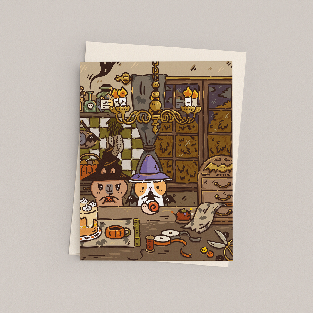 Bubu and Moonch Collection Art Print "Halloween Craft Party", A2 ...