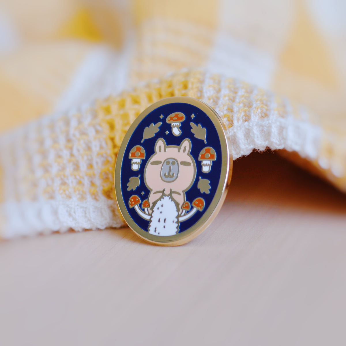 Knitting Moonch Enamel pin, Fall Theme, Limited Edition | – Noristudio