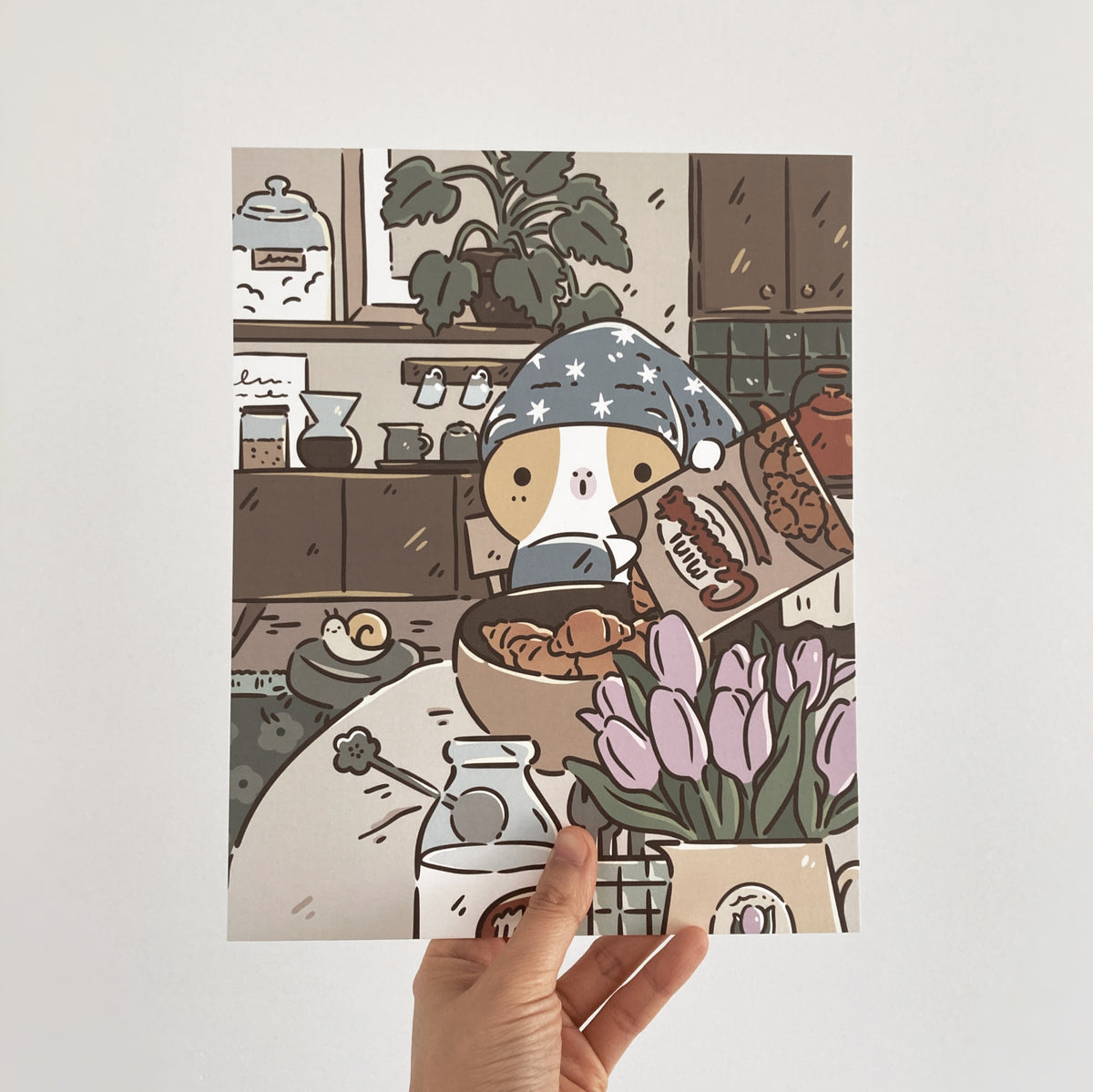 Bubu and Moonch Collection Art Print "Mini Croissant Cereal", 8" x 10 ...