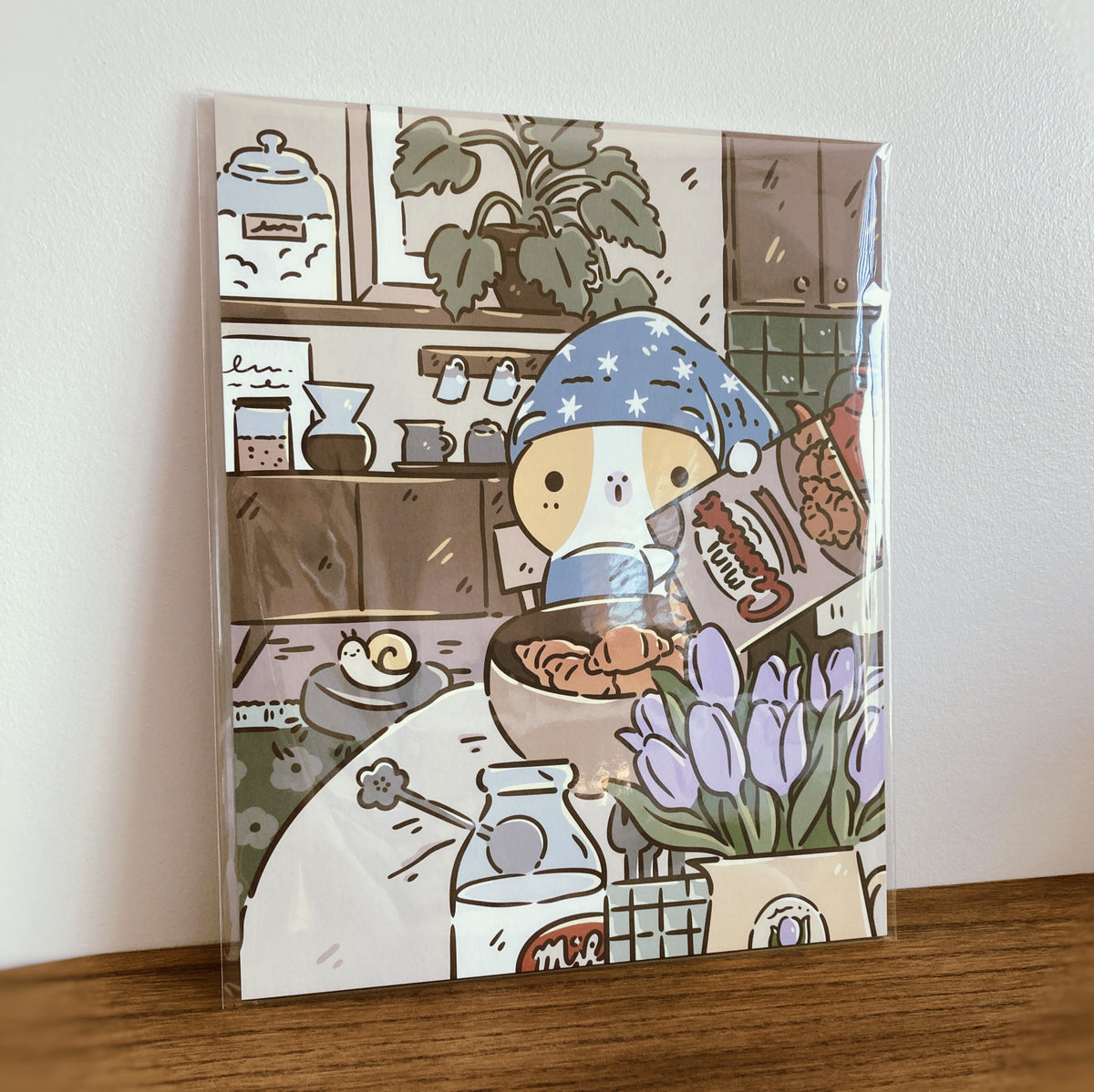Bubu and Moonch Collection Art Print "Mini Croissant Cereal", 8" x 10 ...