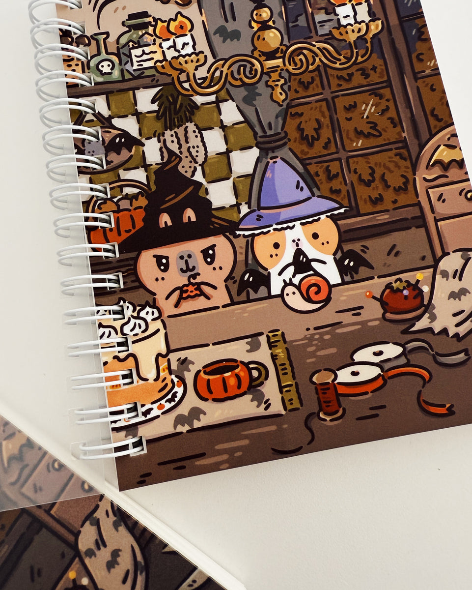 A6 Sticker Book, Bubu and Moonch "Halloween Craft Party" | – Noristudio