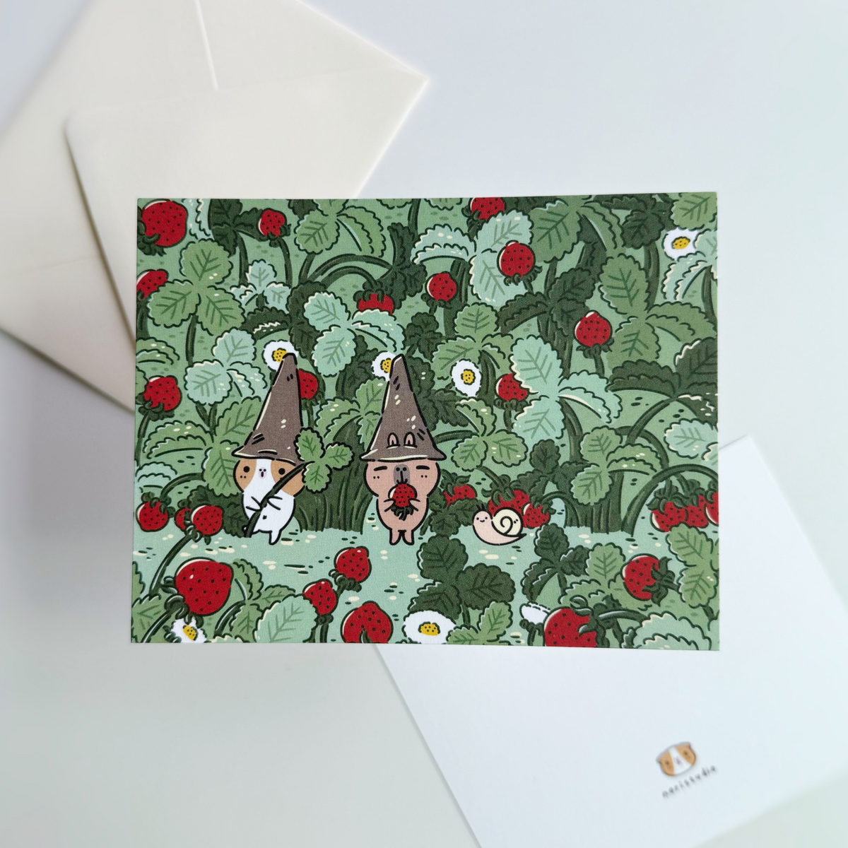 Bubu and Moonch Collection Art Print "Strawberry Season", A2 | Noristudio