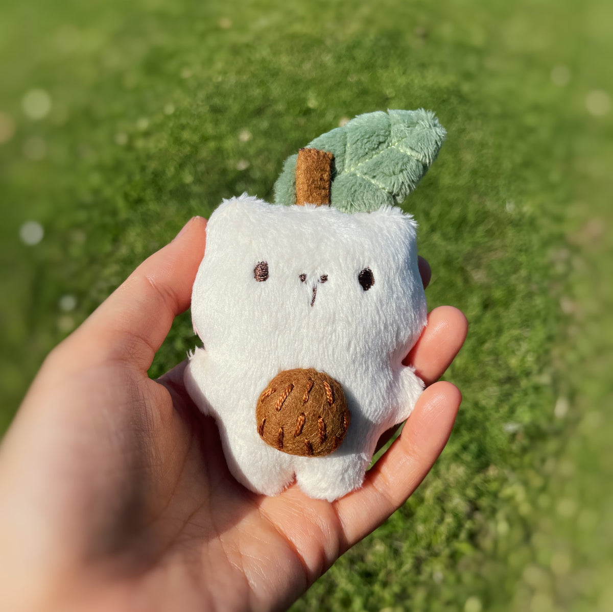Handmade Plushie, Half Peach Bubu, Small | – Noristudio