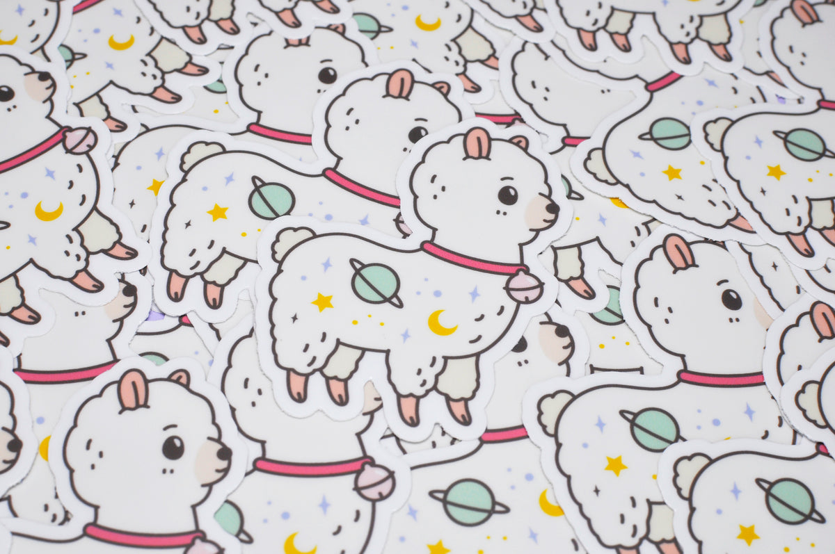 Galaxy Alpaca Vinyl Sticker – Noristudio
