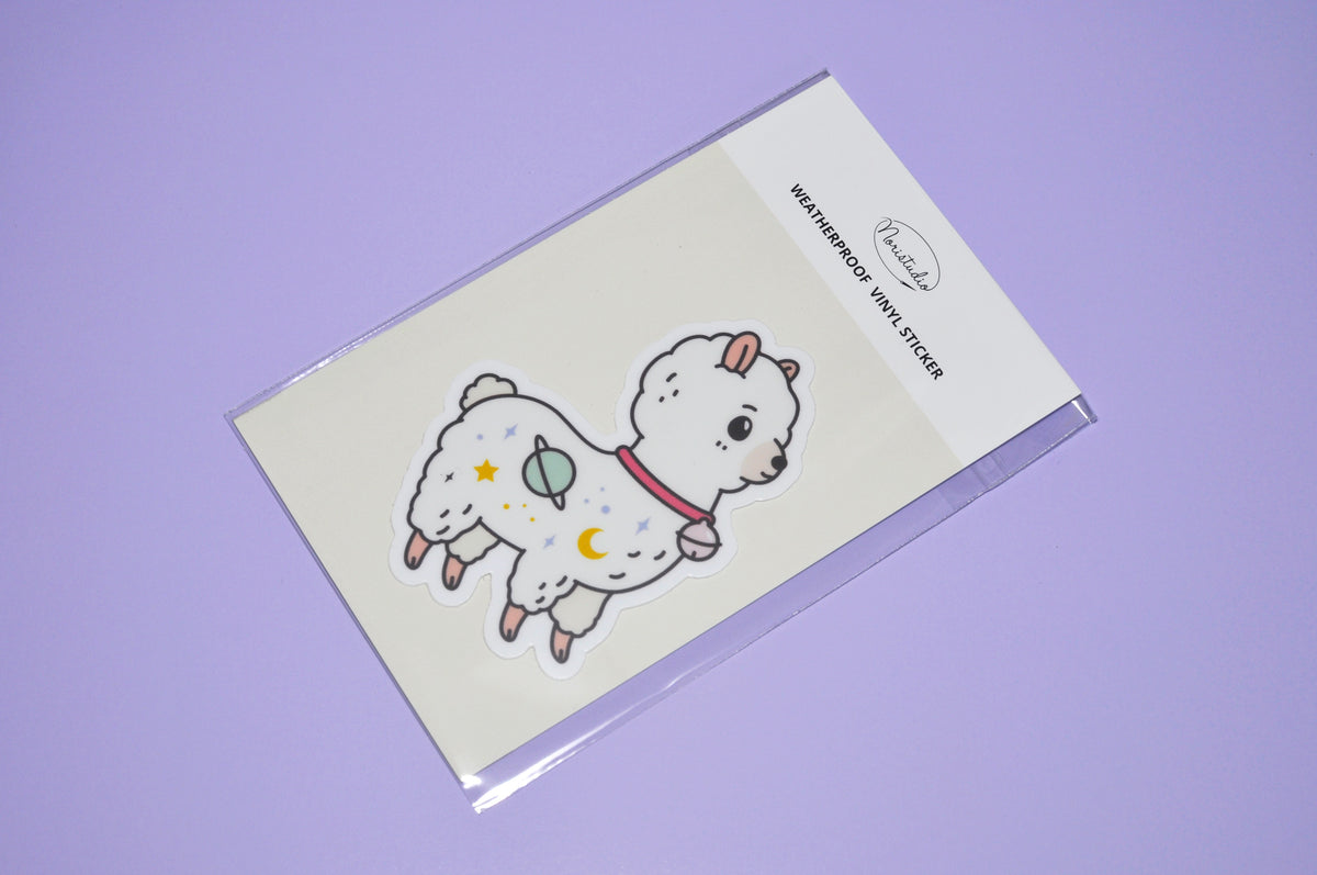 Galaxy Alpaca Vinyl Sticker – Noristudio